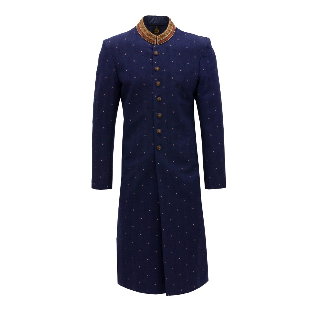 ANTIQUE NAVY BLUE WAISTCOAT - Adam Baksh